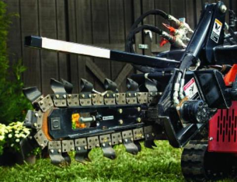Walk Behind Track Loader Auger Attachment